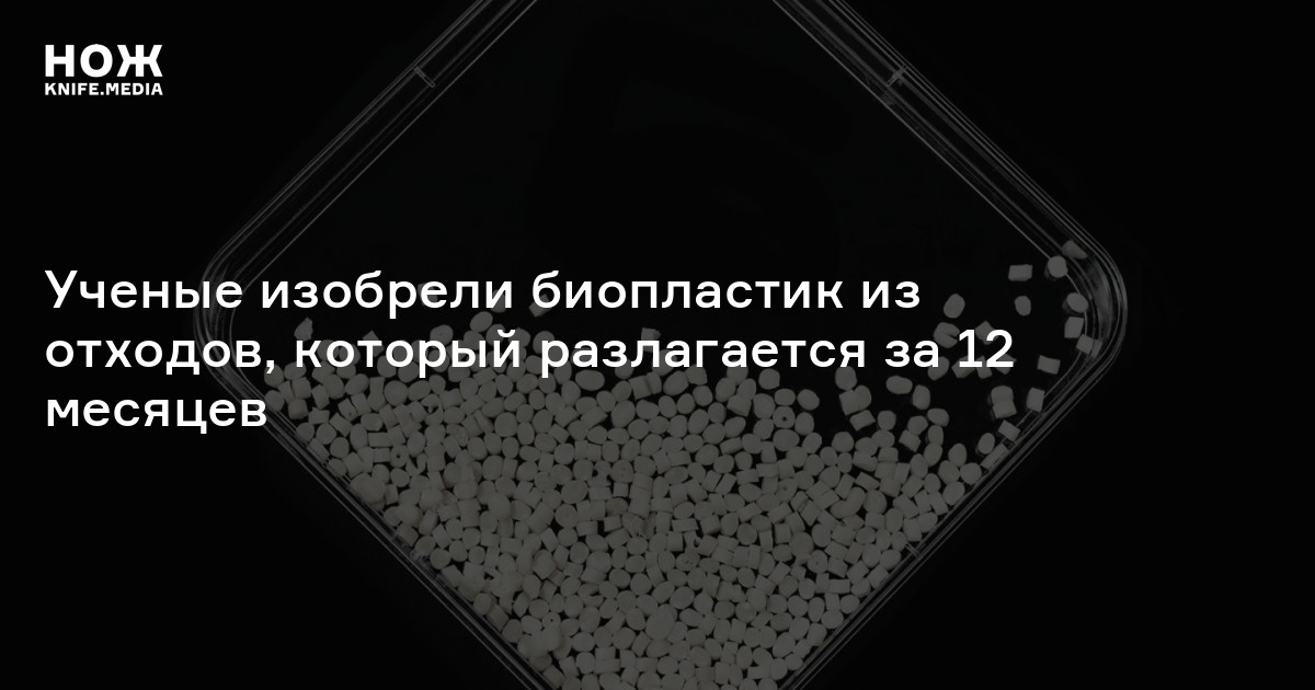 Ученые изобрели биопластик из отходов, который разлагается за 12 ...