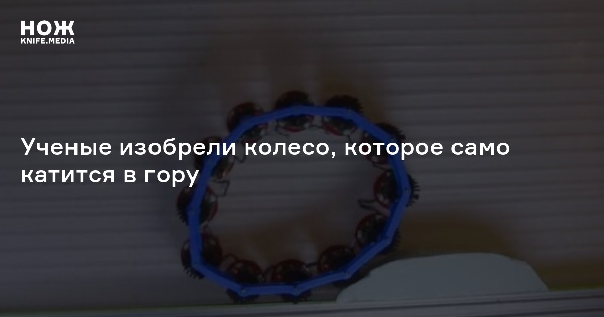 Ученые изобрели колесо, которое само катится в гору — Нож