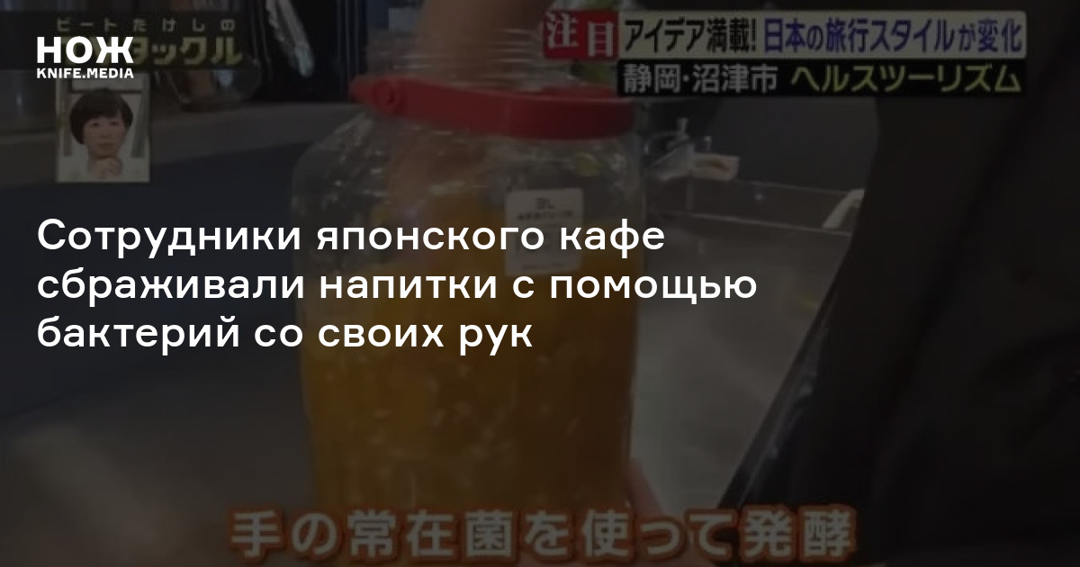 Сотрудники японского кафе сбраживали напитки с помощью бактерий со ...