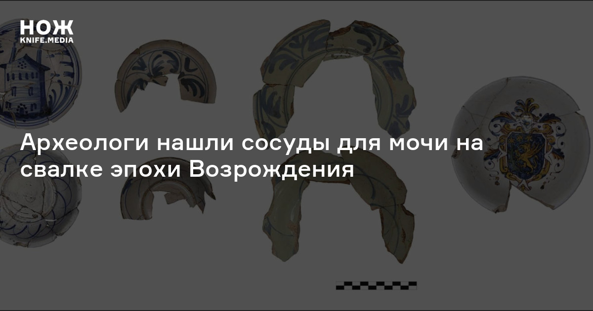 Археологи нашли сосуды для мочи на свалке эпохи Возрождения — Нож