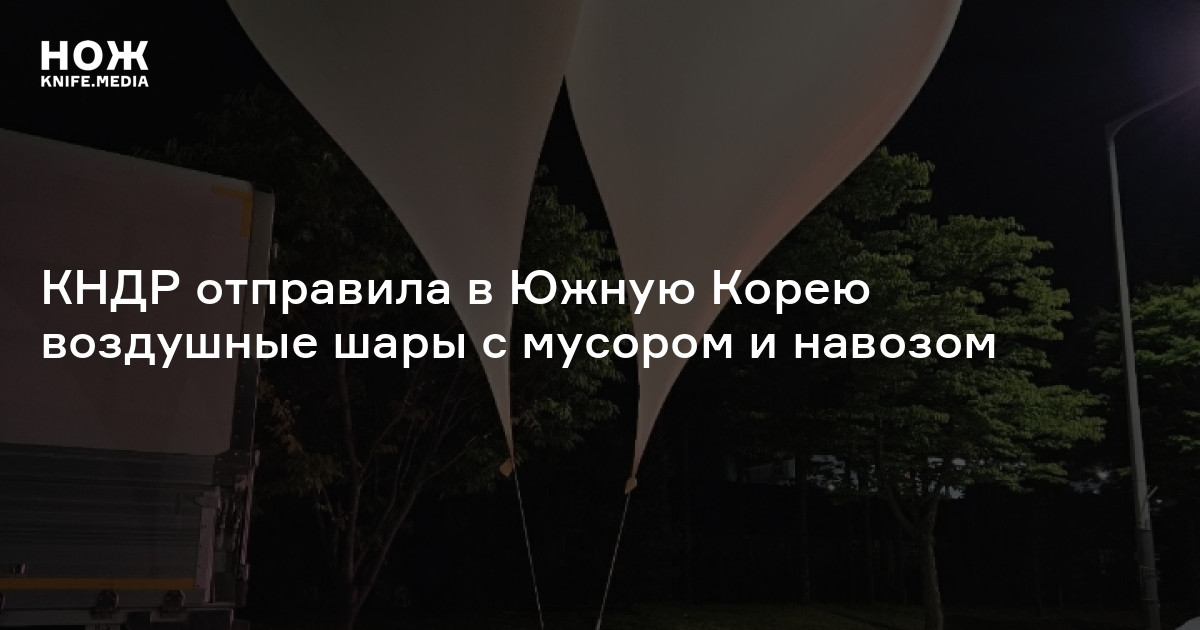 КНДР отправила в Южную Корею воздушные шары с мусором и навозом — Нож